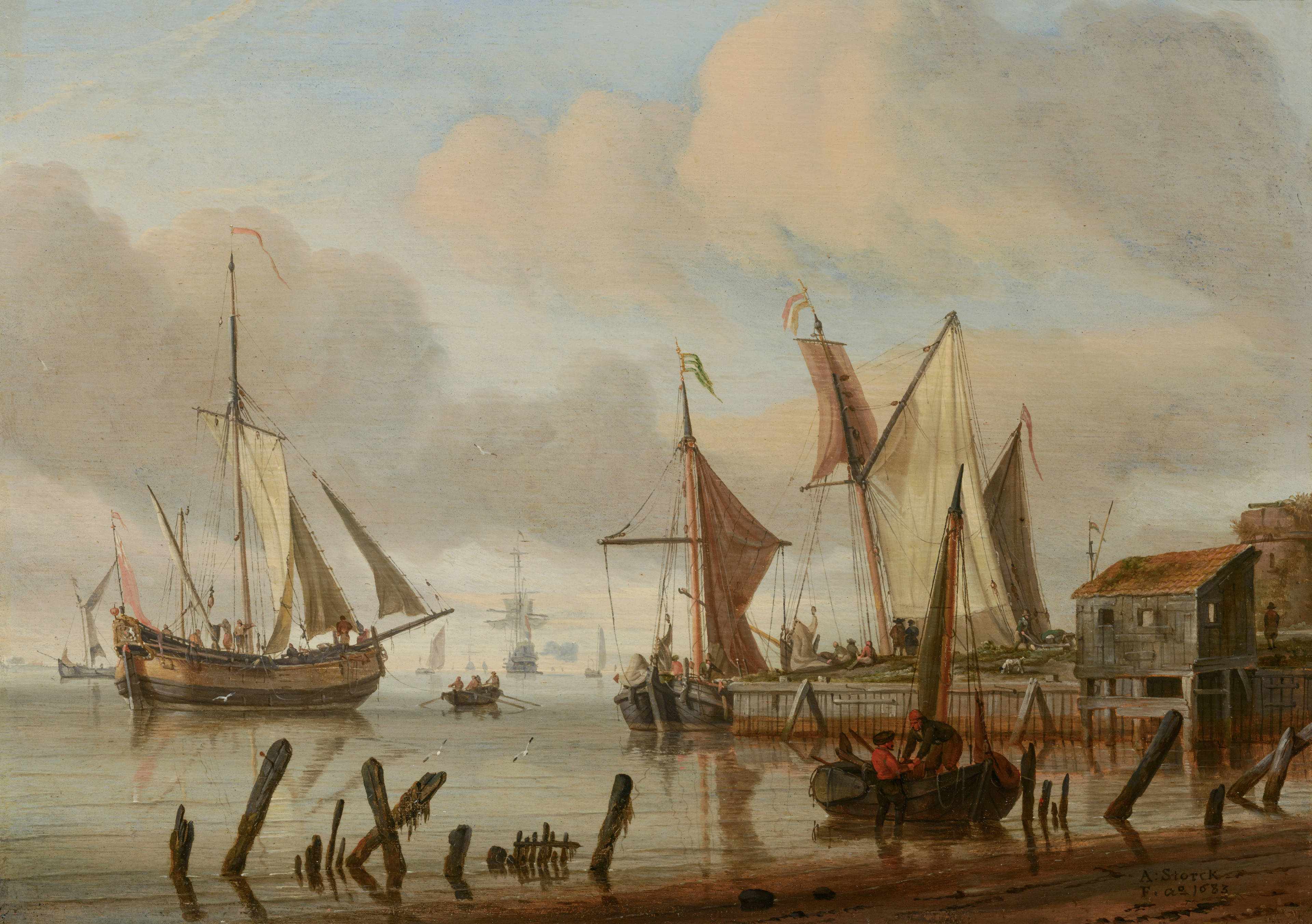 Boats at a Mooring Place | Mauritshuis